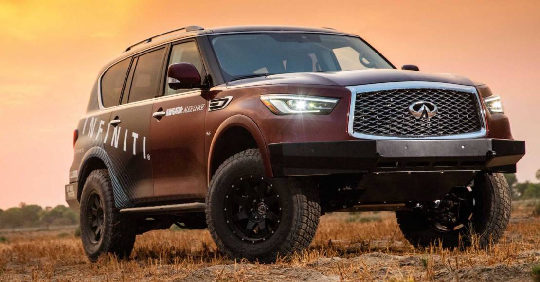 Modified Infiniti QX80 begins off-road adventure | CarSession