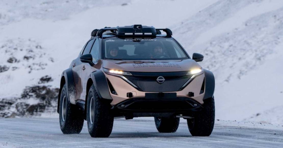 Nissan Ariya was modified for a Pole to Pole extreme expedition ...